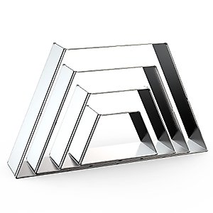 Trapezoid Cookie Cutter Set Large - 5 Inch, 4 Inch, 3 Inch, 2 Inch - Geometric Cookie Cutters Shapes Molds - Stainless Steel