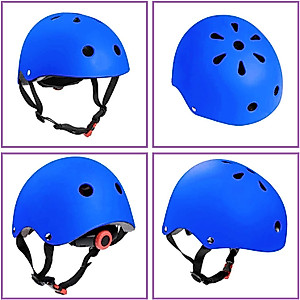 Kids Bike Helmet Skateboard Knee Pads - Kids Helmet Elbow Pads Wrist Guards Adjustable for 5~15yrs Girl Boy Kids Protective Gear Set for Sport Cycling Bike Roller Skating Scooter