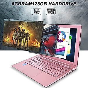 HBESTORE Laptop 10.1Inch 8GB RAM 128GB SSD Mini Ultrabook,Windwos11 OS with Intel Gemini Lake N4120 Quad Core Processor Up to2.6GHz 2.4G/5G WiFi+Mini HDMI+USB3.0 +Metal Shell (Rose Gold)