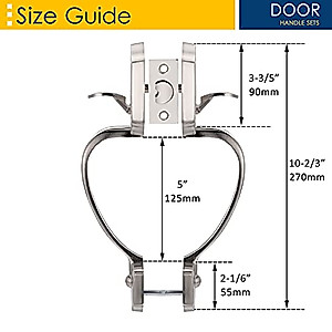 home improvement direct Camelot Trim Lower Half Front Entry Handleset, Interior and Exterior Grip Door Handle for Entrance and Front Door, Satin Nickel Door Handle Sets