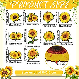 40 Pieces Spring Summer Ornaments Butterfly Sunflower Wood Ornaments Sunflower Butterfly Wooden Hanging Tree Ornaments for Spring Summer Decoration DIY Craft Christmas Party Home (Sunflower)