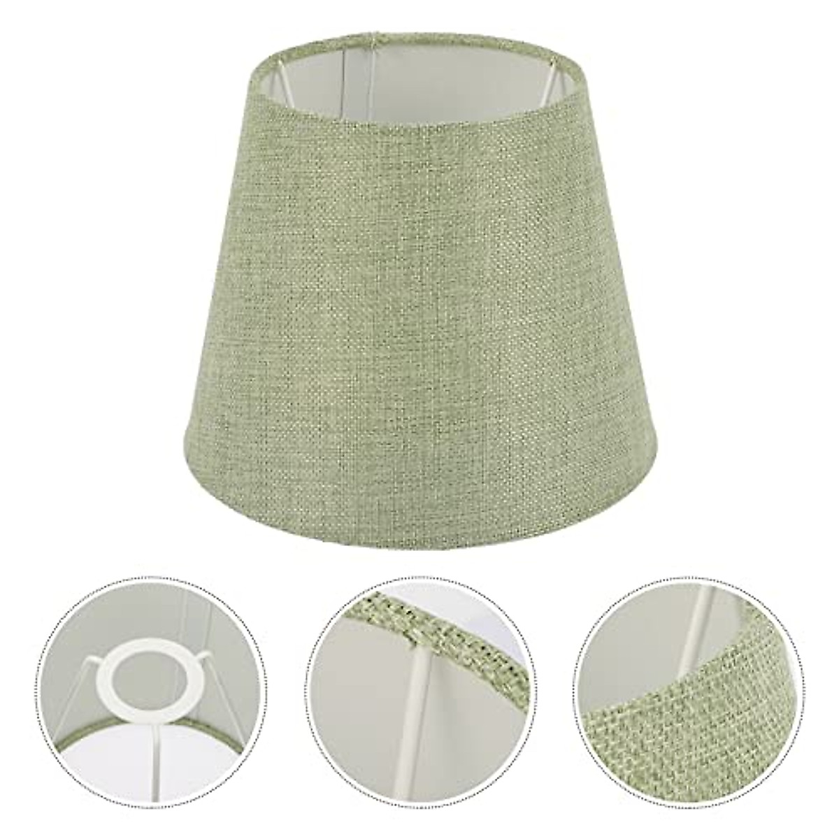Replacement Barrel on Light Tapered,lampshades Bulb Decorative Office Cm Shade, Shade: Pendant Bedroom Green Room Linen Clip Lampshade Small Desktop Chandelier Lamp
