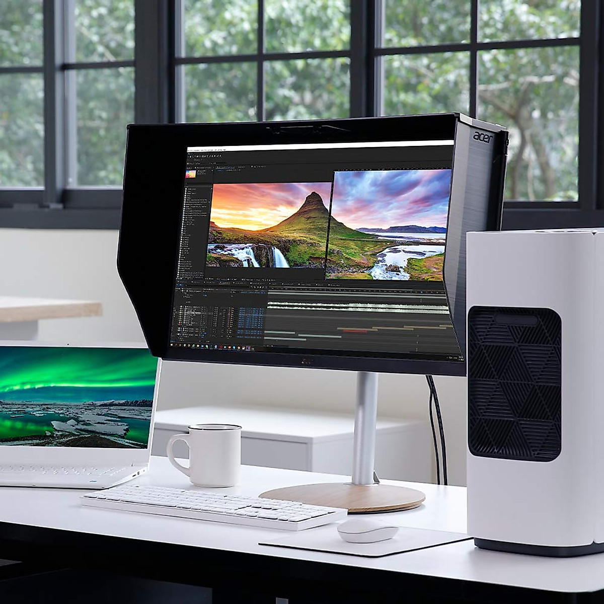 Acer ConceptD CP3 CP3271K Pbmiippruzx 27" UHD 4K (3840 x 2160) IPS G-SYNC Compatible Monitor, Pantone Validated, VESA Certified DisplayHDR400, DCI-P3, Delta E<1 (2 x DP, 2 x HDMI & 4 x USB 3.0 Ports)
