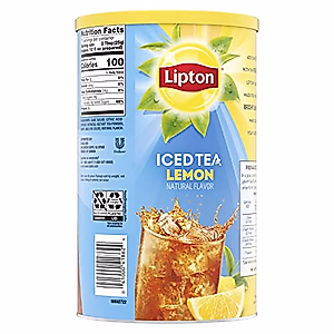 Lipton Lemon Powdered Iced Tea, Sweetened, Makes 28 Quarts
