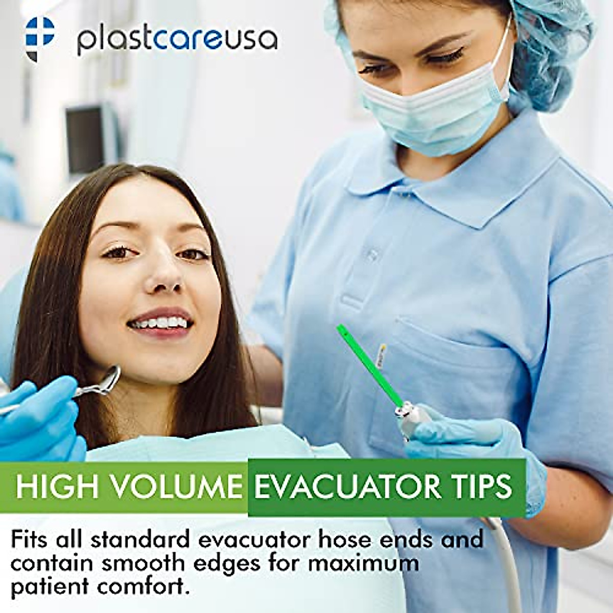 High Volume Evacuator HVE Tips - 1000 HVE Suction Tips Dental Disposable - Vented Evacuation Aspirator Tips with Smooth Edges (Rainbow Assorted - 10 Bags of 100) by PlastCare USA