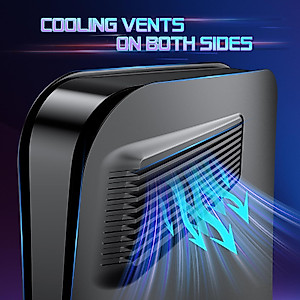 Faceplate for PS5 Disc Edition with Cooling Vent, PS 5 Console Cover Plates Faceplate, Replacement Console Cover, Anti-Scratch Dustproof ABS Replacement Protective Case for PS 5 Console (Black)