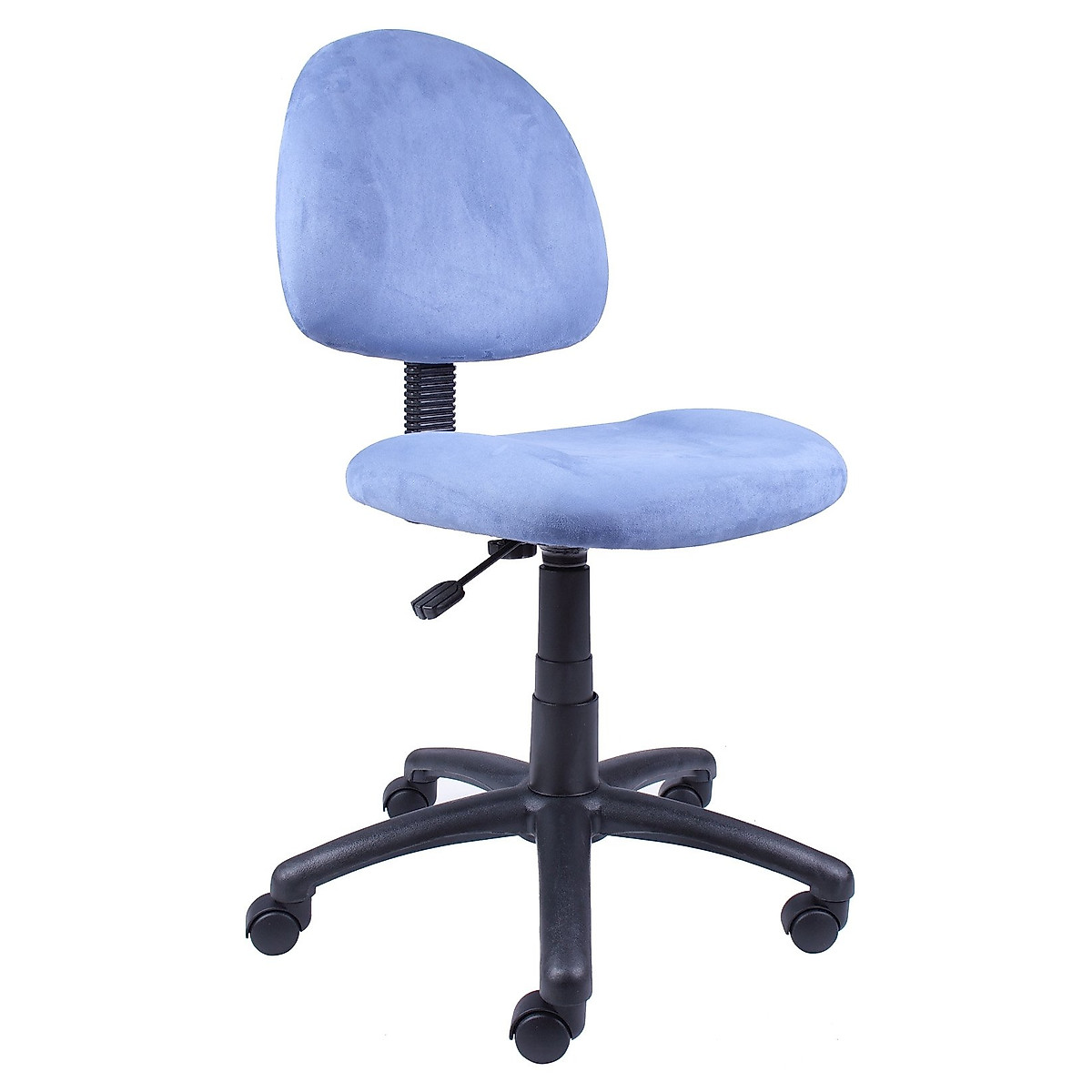 Boss Office Products Perfect Posture Delux Microfiber Task Chair without Arms in Blue, 250 lb.
