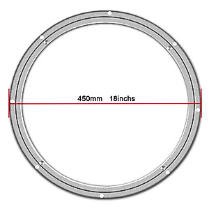 18 Inchs Lazy Susan Aluminum Bearing Metal Rotating Turntable Bearings Swivel Plate Hardware for Dining-Table and Workbench …