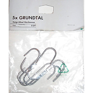 Ikea Grundtal 5 pc S Hook Hangers - 2.75"