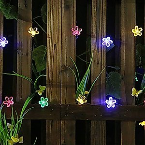 String Light, 2Pcs String Light 5M/16.4Ft 50 Led Sakura 8 Lighting Modes Lamp String Lighting Chain Decoration Bulb for Home Party Garden-