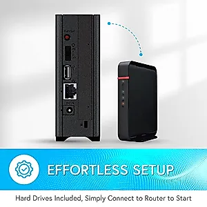 BUFFALO LinkStation 210 2TB 1-Bay NAS Network Attached Storage with HDD Hard Drives Included NAS Storage That Works as Home Cloud or Network Storage Device for Home
