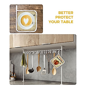 5 PCS Pot Holders with Hanging Loops, Red Strawberry Heatresistant Potholders Coasters Mat for Kitchen Cooking Baking BBQ Vintage Rural Shabby Grain