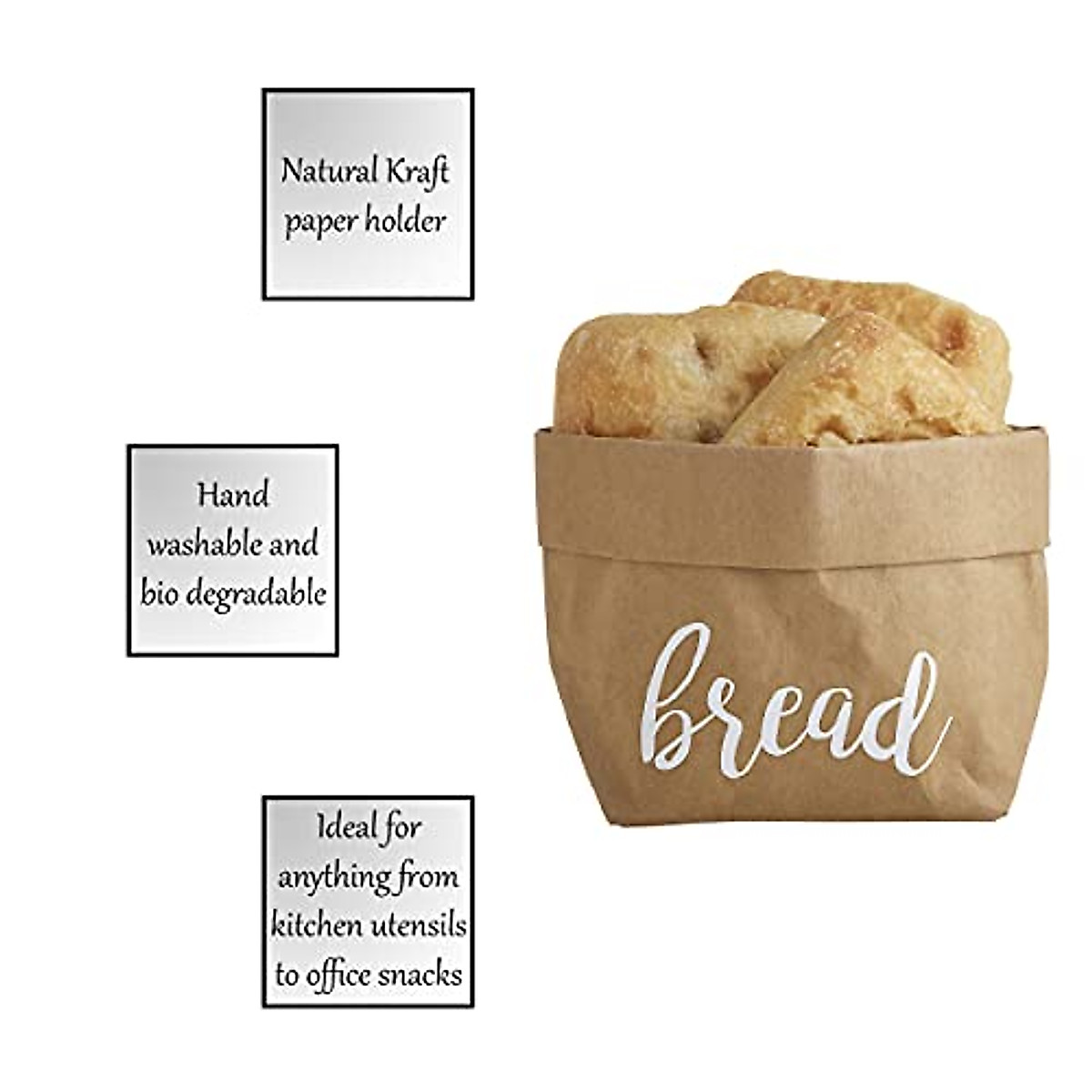 Santa Barbara Design Studio Table Sugar Washable Paper Holder, 11 x 6.37-Inches, Natural- Bread