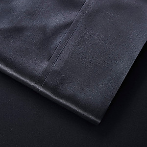 Lanest Housing Silk Satin Sheets, Twin Size Satin Bed Sheet Set with Deep Pockets, Cooling Soft and Hypoallergenic Satin Sheets Twin - Black