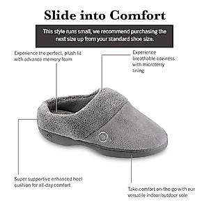 isotoner Women's Classic Hoodback W Memory Foam, Peony, 7.5-8