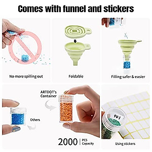 ARTDOT 420 Slots Diamond Painting Storage Accessories for Art Kits, Shockproof Jars for Jewelry Beads Rings Charms Glitter Rhinestones