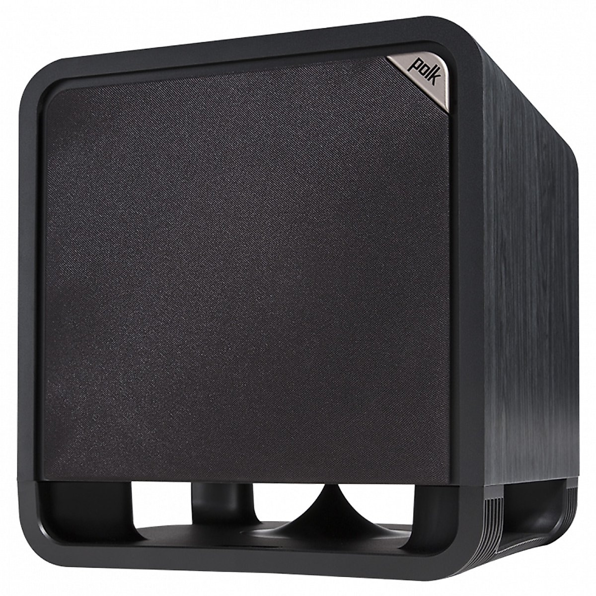 Polk Audio HTS 10 Powered Subwoofer with Power Port Technology | 10” Woofer, up to 200W Amp | For the Ultimate Home Theater Experience | Modern Sub that Fits in any Setting | Washed Black Walnut