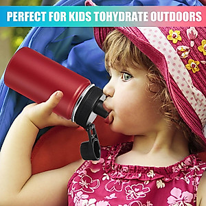 6 Pcs 14 oz Kids Water Bottle Insulated Stainless Steel Toddler Flask with Leak Proof Lid Double Walled Kids Water Cup for Kids, Toddlers, Girls, Boys School Travel Sports Camping (Bright Color)