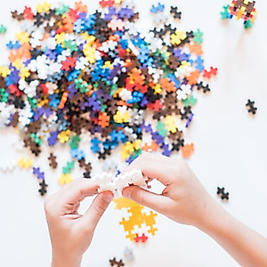 PLUS PLUS - BOKS Windmill Kids - 220 Pieces - Construction Building Desk Stem/Steam Fidget Toy, Interlocking Mini Puzzle Blocks