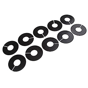 Kesoto Bothyi 10 Pack Clothing Rack Size Dividers Round Hangers Dividers, Baby Closet Size Dividers (10 Pack, Blank), Black