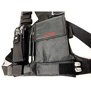 X-FIRE® Single Radio Chest Rig Harness w/Tool Pockets and 3m Reflective