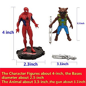 4inch Superhero Figure Set-10pcs Super Hero Adventures Ultimate Toddler Toys Small Action Figurines Cake Decoration Kids Gifts Collectible Figures (Exclusive Amazon)