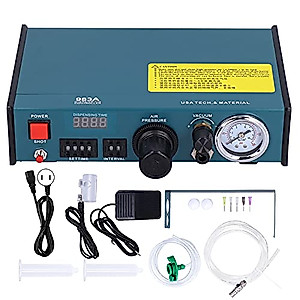 SemiAutomatic Glue Dispenser Machine Digital Display Liquid Adhesive Dispenser Semi Auto/Manual Operations(AC110V US Plug)