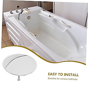 OSALADI Strainer Faucet Sprayer Faucet Hole Cover Drain Pipe Flume Bathtub Overflow Drain Covers Bath Tub Overflow Seal Splash Guard for Bathtub Kitchen Water Caps Sink Cover Silver Copper