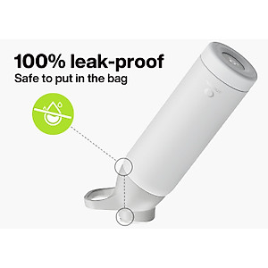 ENCOOL Insulated Stainless Steel Water Bottle with Straw and Carry Loop, Double Wall Cold for 36 Hours, Tritan Leak Proof Lid for Sports, Travel, 24 oz, Snowflake