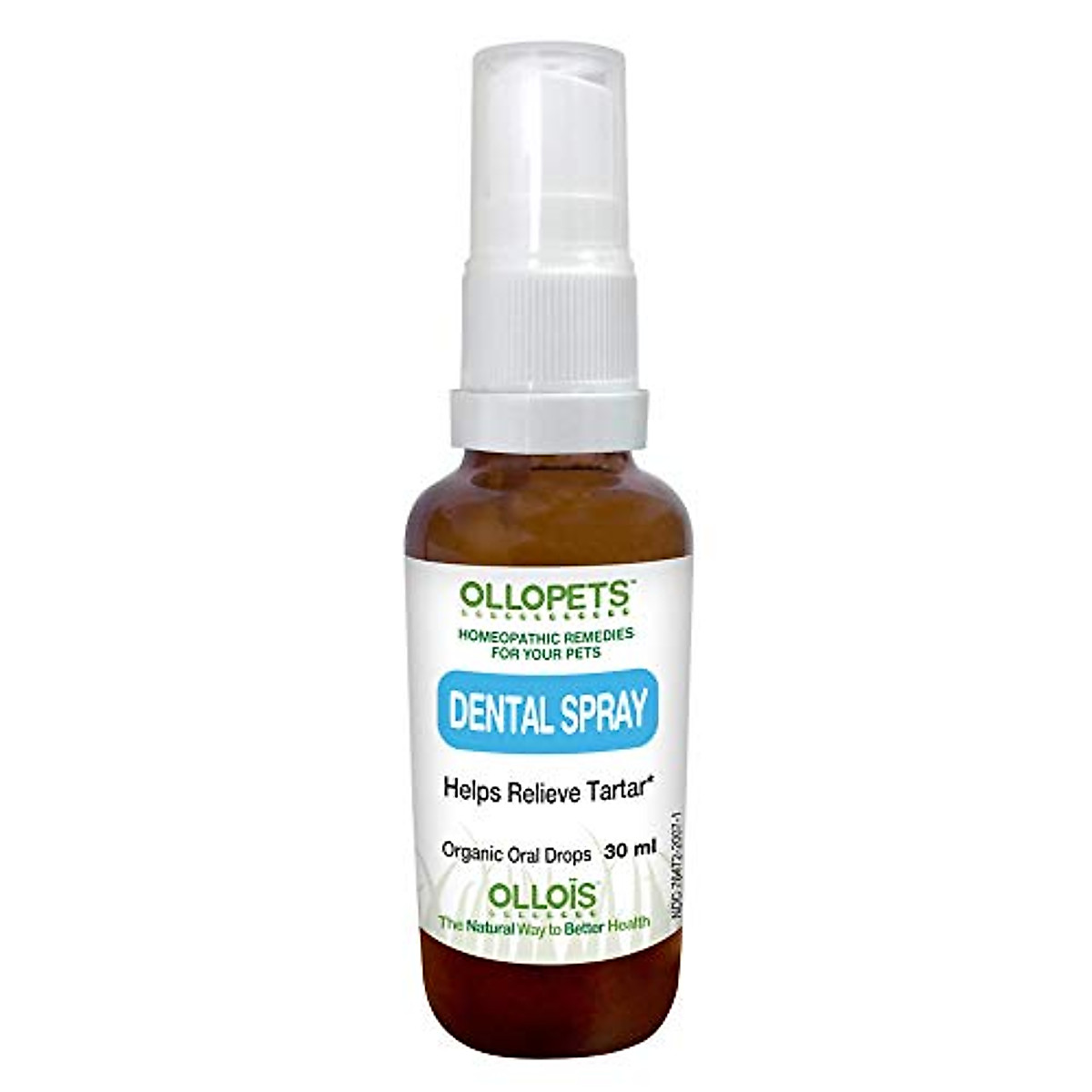 OLLOPETS Dental Spray, Organic Homeopathic Remedy for All Pets, 1 Fl Ounce