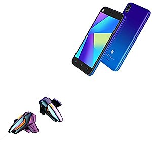 BoxWave Gaming Gear for BLU Studio X10 (2022) (Gaming Gear by BoxWave) - Touchscreen QuickTrigger, Trigger Buttons Quick Gaming Mobile FPS for BLU Studio X10 (2022) - Jet Black