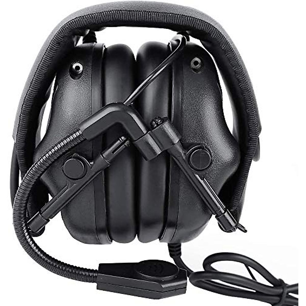 ATAIRSOFT Tactical Headset Wargame Hunting Headphone Without Noise Cancellation Function (Black)