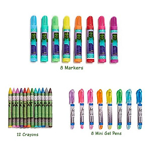 Innovative Designs Minecraft Kids Deluxe Activity Set with Carrying Tin, Coloring Sheets, Tattoos, Stickers, & Art Supplies