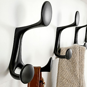 SKOLOO Wall Shelf with Hooks, 35-Inch White Coat Rack Wall Mount with Shelf Organizer - Heavy Duty, 5 Tri Hooks - Perfect for Entryway, Hallway, Living Room, Bedroom, Mudroom