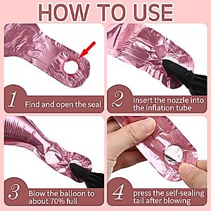 10 Pieces Mermaid Tail Balloons 24 Inches Large Curve Foil Balloon Mermaid Tail Foil Balloons Mermaid Tail Balloon Party Supplies for Birthday Baby Shower Wedding, Purple, Blue, Gold, Silver, Rose Red