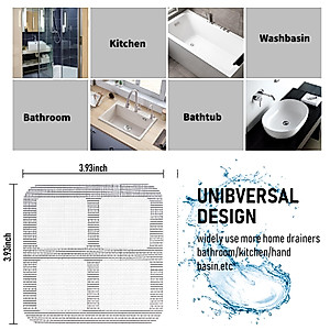 30 PCS, 3.9" X 3.9" Disposable Drain Covers, Disposable Drain Hair Catcher, Disposable Drain Covers for Shower, Disposable Filter Patches for Drain, Disposable Shower Drain Hair Catcher Mesh Stickers