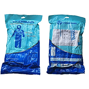 Vicogard Disposable Coverall,Safety Protective Coveralls Full Body Protective from Hazmat and Contamination,Sealed Seams with Tape,Front Zipper Elastic Cuffs & Ankles Isolation Suit with Hood