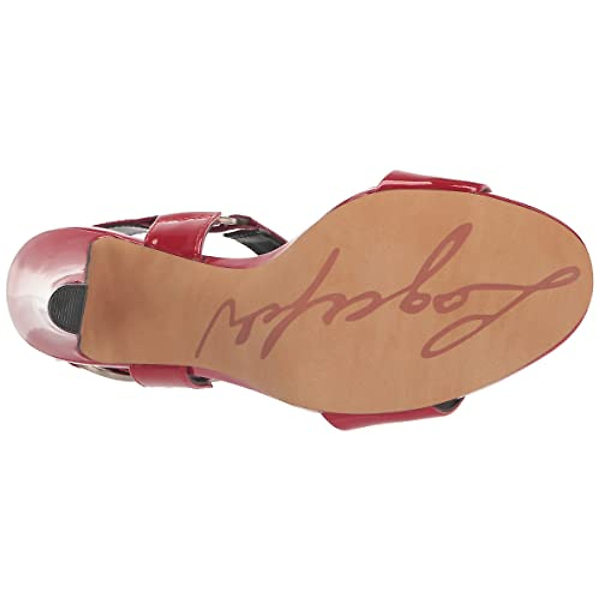 Karl Lagerfeld Paris Women's Cieone Ankle Strap Dress Heeled Sandal, Engine Red, 8