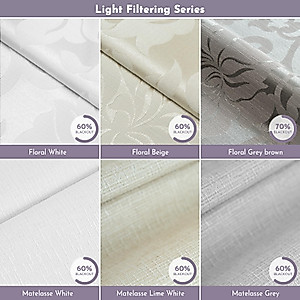 Graywind Roman Shades Light Filtering Roman Window Shades Plain Fold Soft for Doors Bedroom, Custom Size (Fabric Samples)