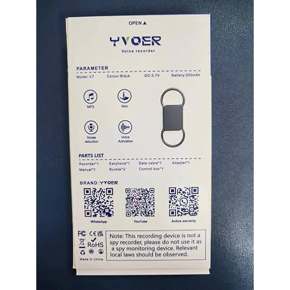 64GB Voice Recorder,Audio Recording Device with Triple Noise Reduction,Voice Activated Recorder with 800 Hours Capacity,HD Recorder Device with Playback for Lectures,Meetings,Interviews