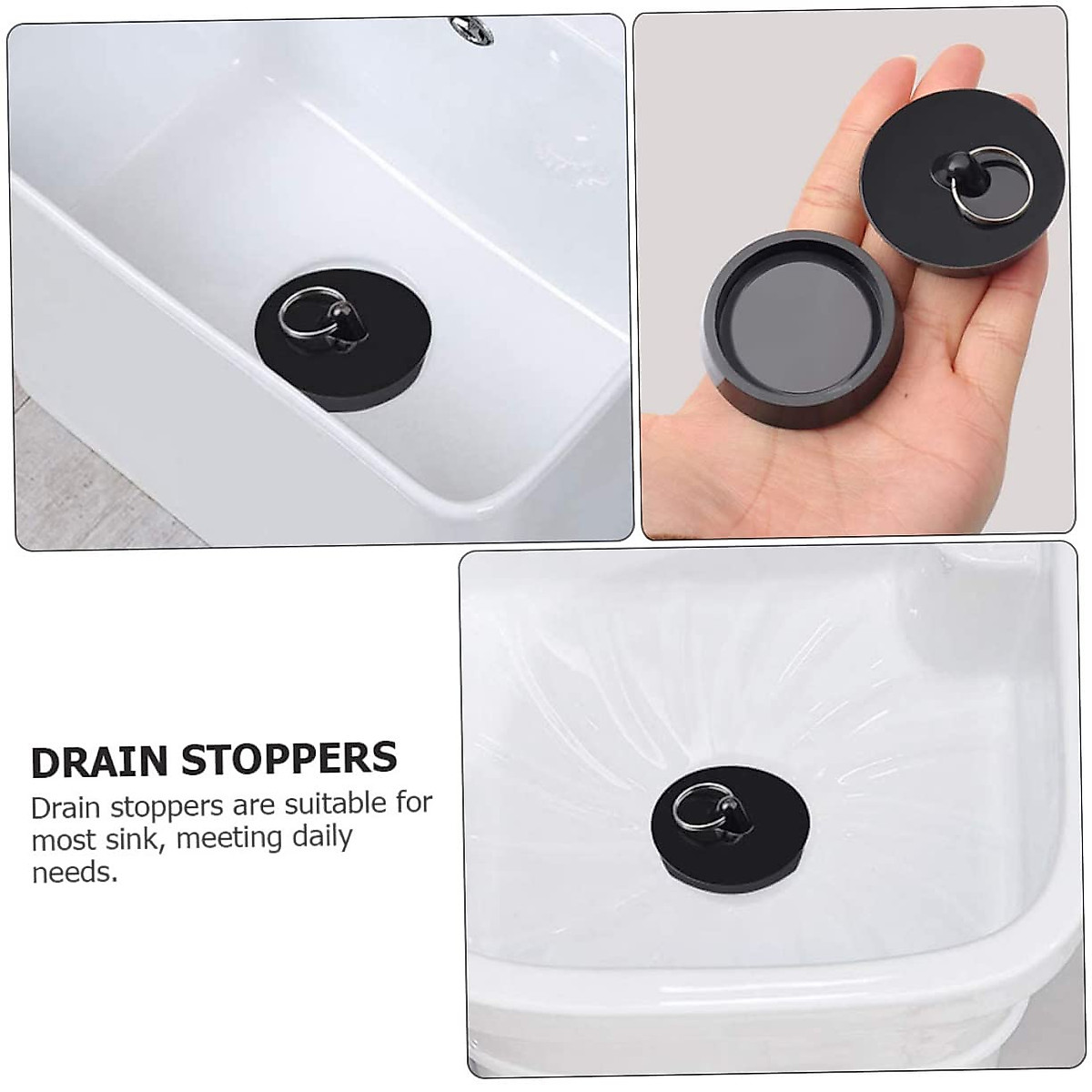 Homoyoyo 2 Pcs Plug DIY Bathtub Stopper Kitchen Accessories Shower Stopper Drain Stopper Premium Sink Stopper Kitchen Supplies Shower Drain Sink Hair Stopper PVC Laundry Tub
