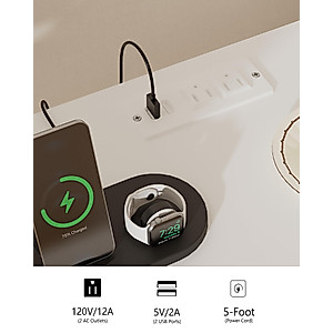 Veegle White Nightstand with Charging Station, Fluted Side Table with Drawer, Modern Bedside Table with Open Shelves for Living Room, Bedroom