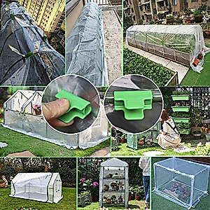 30 Pieces Greenhouse Clamps Film Row Cover Netting Tunnel Hoop Clip Frame Shading Net Rod Clip Greenhouse Film Clamps for Season Plant Extension Support, 11 mm/ 0.43 Inch