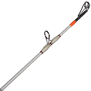 OKUMA Battle Cat Catfish Spinning Rods (2-Piece), 7-Feet 6-Inch/Heavy, white