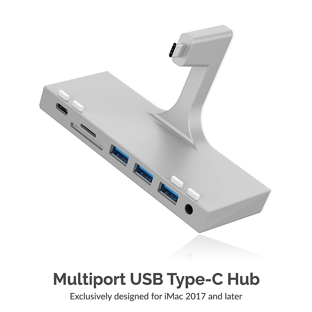 SABRENT Multi Port iMac Hub with Front Access USB Ports, SD/Micro SD Card Reader, 3.5mm Headphone Jack and Rear HDMI 2.0 Output (iMac 2017 to 2020) (HB-SIMC)