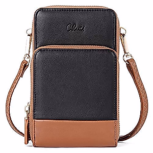 CLUCI Backpack Purse for Women Bundles with Small Crossbody Bag Leather Cellphone Shoulder