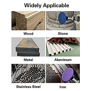 TSOAPX 62 PCS Sanding Disc Set, 2 inch Roll Lock Quick Change Sanding Discs with 1/4" Holders, Die Grinder Surface Conditioning Prep Strip Grind Polish Finish Burr Rust Paint Removal