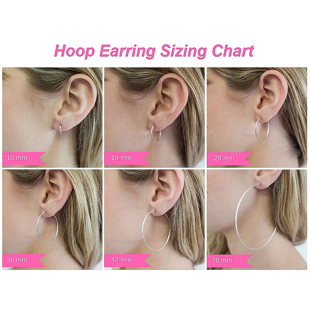 Small 14k Yellow Gold Diamond Cut Hoop Earrings with Click-down Clasp, (2mm Tube) (3/4 inch - 20mm)