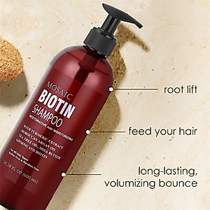 Biotin Shampoo and Conditioner Set for Hair Growth, Thinning Hair Treatment, Hair Thickening Products for Women & Men, Paraben & Sulfate Free, 20.2 FL Oz Each
