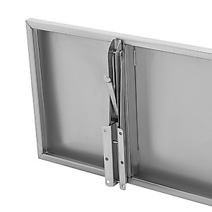 YUMIONB Folding Serving Food Shelf, 96'' L X 12'' W Tainless Steel Folding Serving Food Shelf Wall-Mounted Food Shelf Commercial Folding Serving Food Shelf Folding Shelf for Kitchens, Food Carts